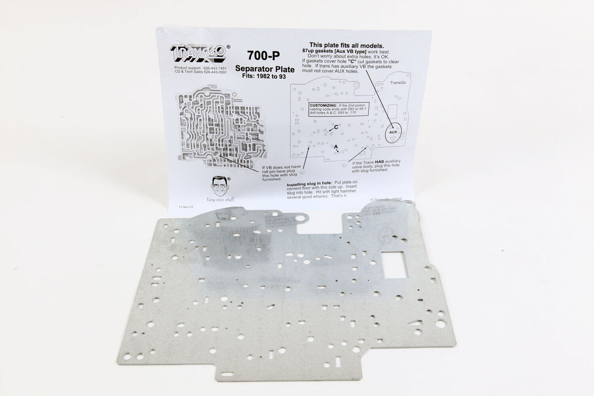 TH700 700R4 4L60 Valve Body Separator Plate 1982-1993 TRANSGO 700-P ...